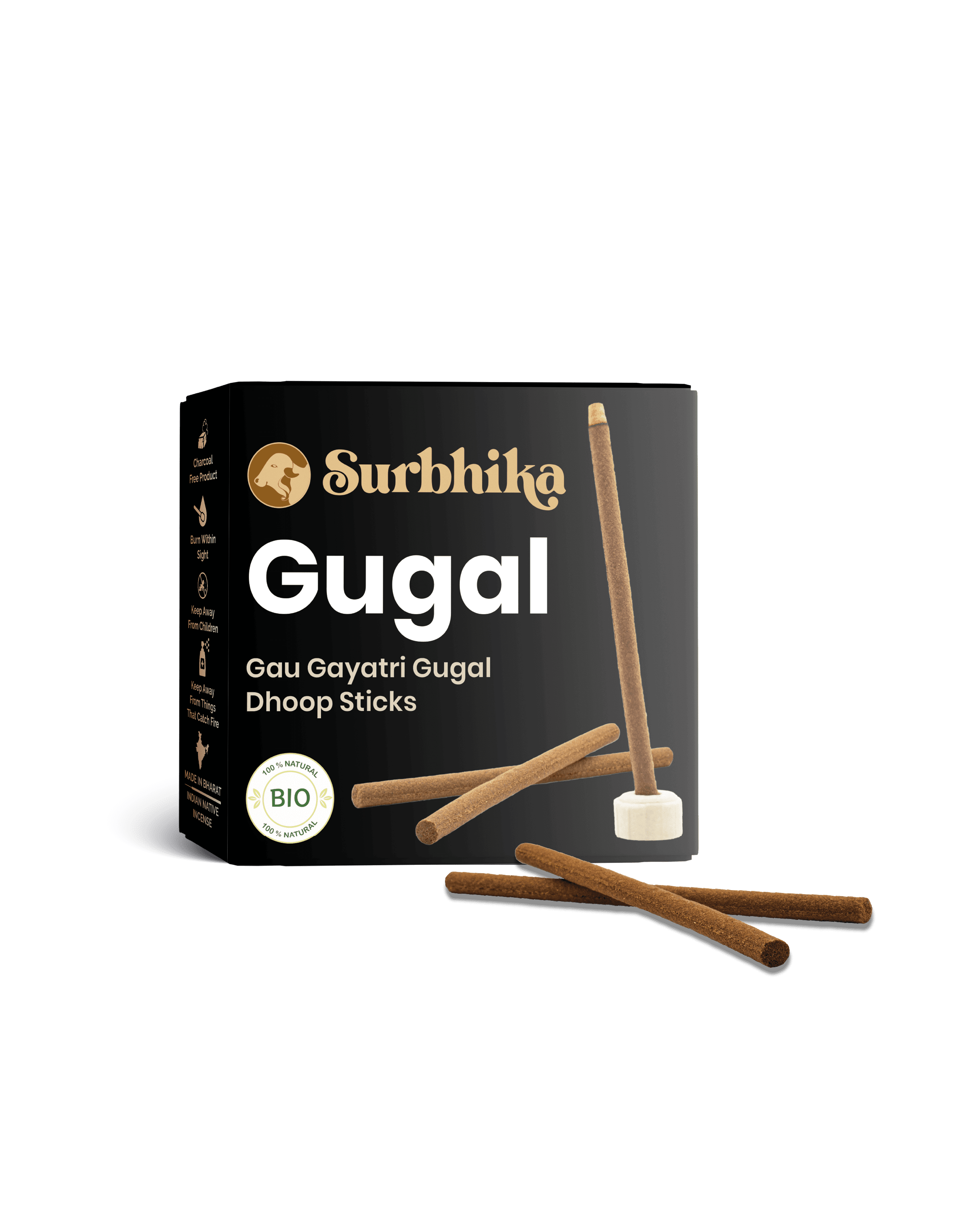 Buy Gugal Dhoop Stick 3 Inch -Charcoal Free, Bamboo Less